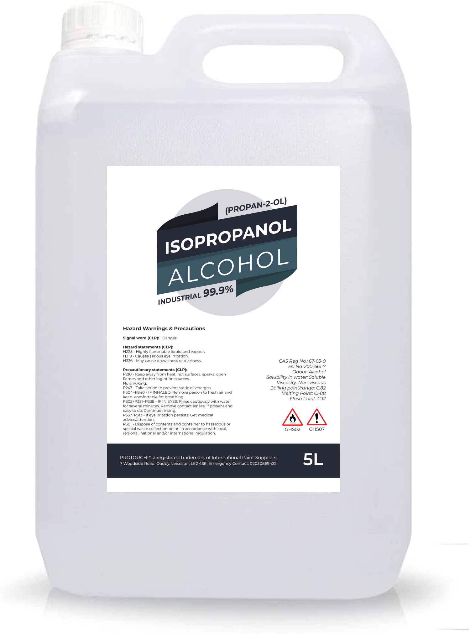 Isopropyl Alcohol IPA 99.99% 5L Cleaning Disinfecting Industrial Use I ...